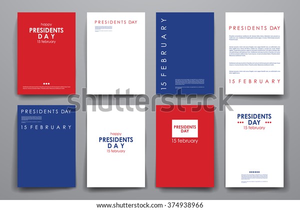 Set Brochure Poster Design Templates Presidents Stock Vector (Royalty ...