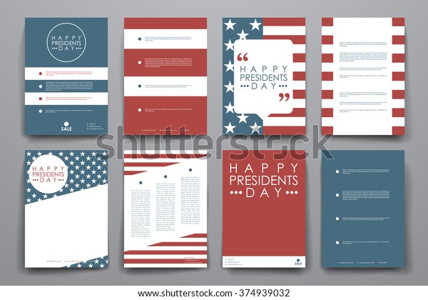 Set Brochure Poster Design Templates Presidents Stock Vector (Royalty ...