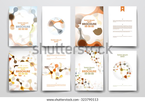 Set Brochure Poster Templates Dna Molecule Stock Vector (Royalty Free ...