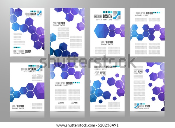 Set Brochure Templates Flyer Designs Depliant Stock Vector (Royalty ...