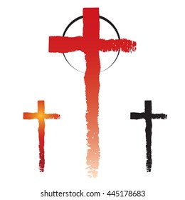 Set Brush Stroke Cross Signs Stock Vector (Royalty Free) 445178683 ...