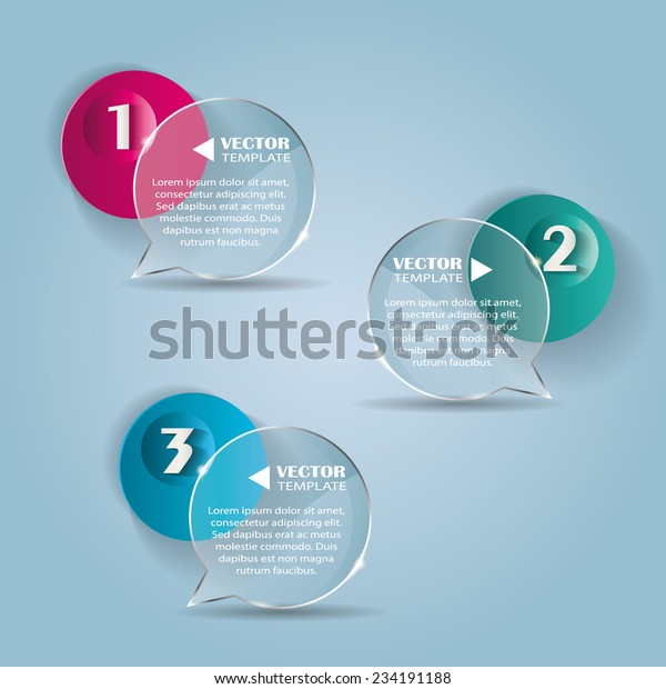 Set Bubbles Stickers Labels Tags Numbered Stock Vector (Royalty Free ...