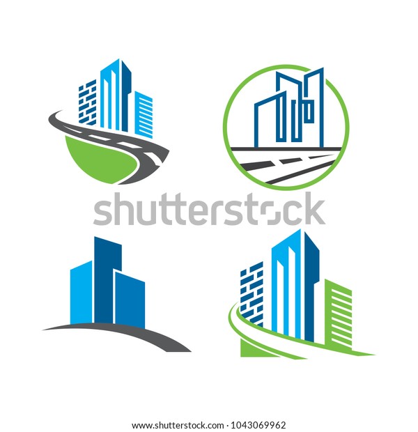 Set Building Infrastructure Logo: стоковая векторная графика (без ...