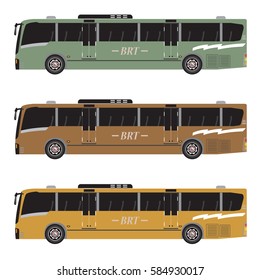 Set Bus Rapid Transit Brt Vector Stock Vector (Royalty Free) 584930017 ...