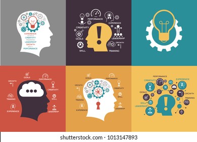 Set Business Backgrounds Potential Design Concept: เวกเตอร์สต็อก (ปลอด ...