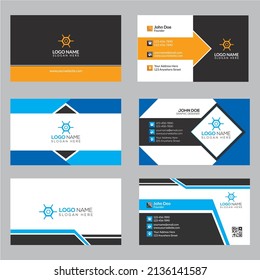 Set Business Card Vector Stock Vector (Royalty Free) 2136141587 ...