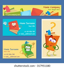 Set Business Cards Banners Image Books Stock Vector (Royalty Free ...