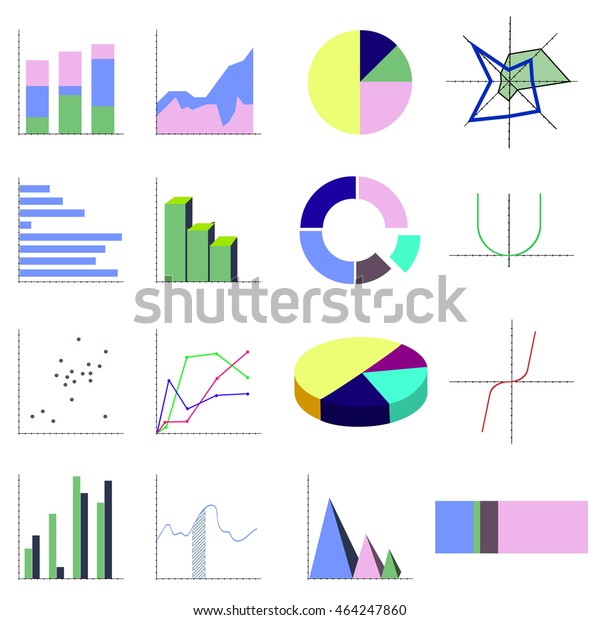 Set Business Diagram Histogram Pie Chart Stock Vector (Royalty Free ...