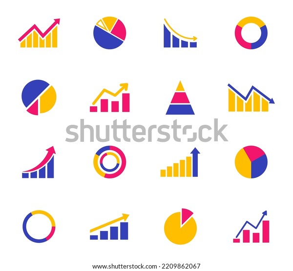 Set Business Graph Charts Icons Business Stock Vector (Royalty Free ...
