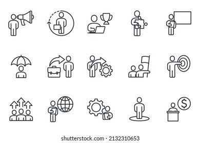 Set Business People Elements Symbol Template Stock Vector (Royalty Free ...