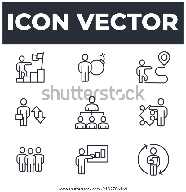 Set Business People Elements Symbol Template Stock Vector (Royalty Free ...