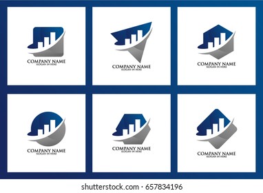 Set Business Shape Logo Template Design Stock Vector (Royalty Free ...