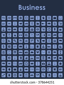 Set Business Simple Icons Stock Vector (Royalty Free) 378644251 ...