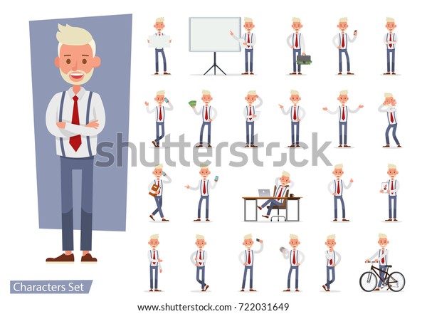 Set Businessman Character Vector Design Stock Vector (Royalty Free ...