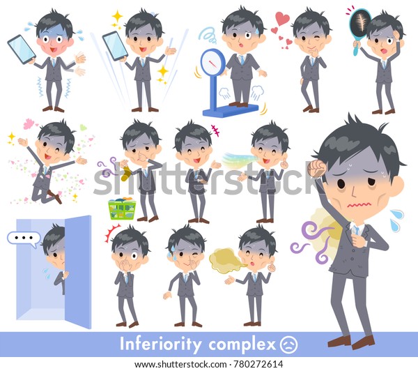 Set Businessman On Inferiority Complex There Stock Vector (Royalty Free ...