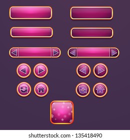 Set Buttons Icons Design Stock Vector (Royalty Free) 135418490 ...