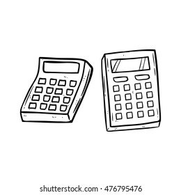 Set Calculator Using Doodle Art On Stock Vector (Royalty Free ...