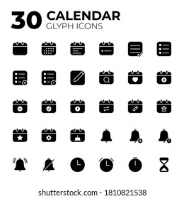 Set Calendar Date Time Icons Calendar Stock Vector (Royalty Free ...