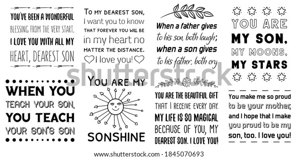 Set Calligraphy Sayings Print Vector Quotes Stock Vector (Royalty Free ...
