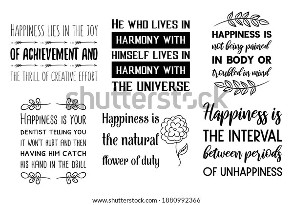 Set Calligraphy Sayings Print Vector Quotes Stock Vector (Royalty Free ...