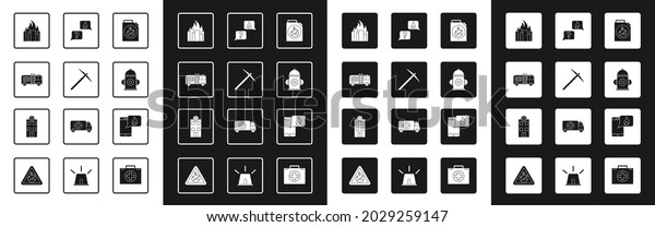 Set Canister Flammable Liquids Pickaxe Fire Stock Vector (Royalty Free ... Set Canister Flammable Liquids Pickaxe Fire Stock Vector (Royalty Free ...