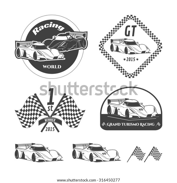 Set Car Racing Logos Isolated On Stock Vector (Royalty Free) 316450277 ...