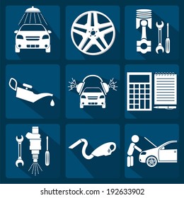 Auto Service Icon Set Stock Vector (Royalty Free) 658052494 | Shutterstock