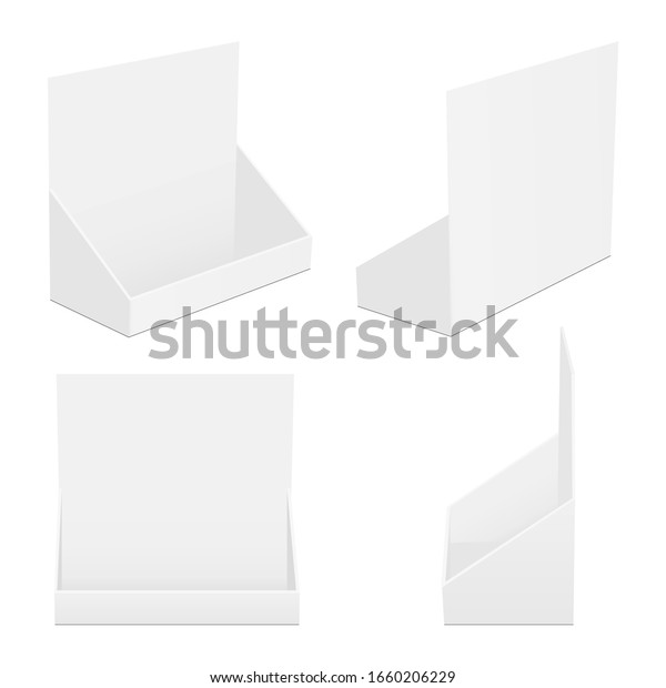 Set Cardboard Counter Display Boxes Mockups Stock Vector (Royalty Free ...