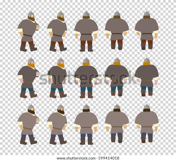 Set Cartoon Characters Russian Warriors Fantastic Stock Vector (Royalty ...