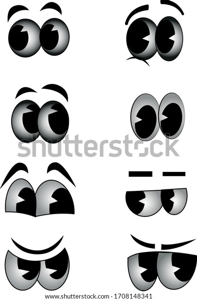 Set Cartoon Eye Vector High Quality Stock Vector (Royalty Free ...