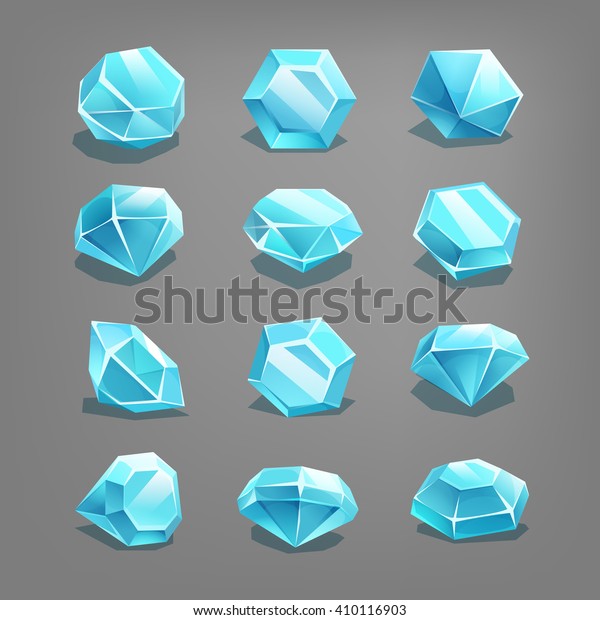 Set Cartoon Gems Vector Illustration Stock Vector (Royalty Free) 410116903