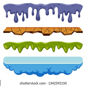 Set Cartoon Ground Illustration Stock Vector (Royalty Free) 1342592150 ...