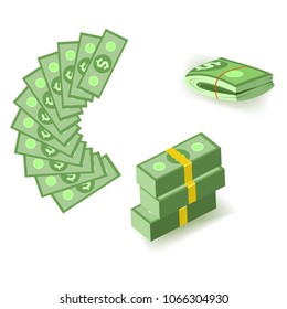 Set Cartoon Money Currency Elements Packs: vector de stock (libre de ...