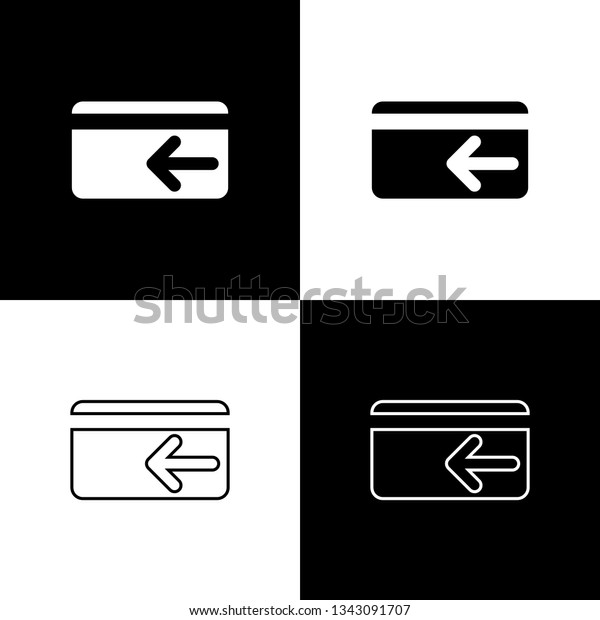 Set Cash Back Icons On Black Stock Vector (Royalty Free) 1343091707 ...