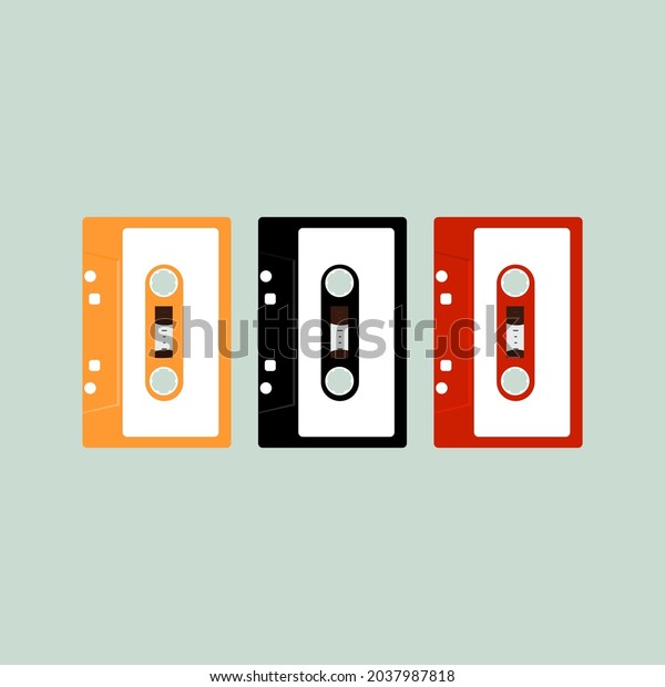 Set Cassette Tape Analogue Music Cassette Stock Vector Royalty Free 2037987818 Shutterstock