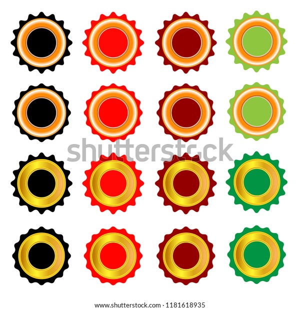 Set Certificate Icon Seal Vector Isolated Stock Vector (Royalty Free ...