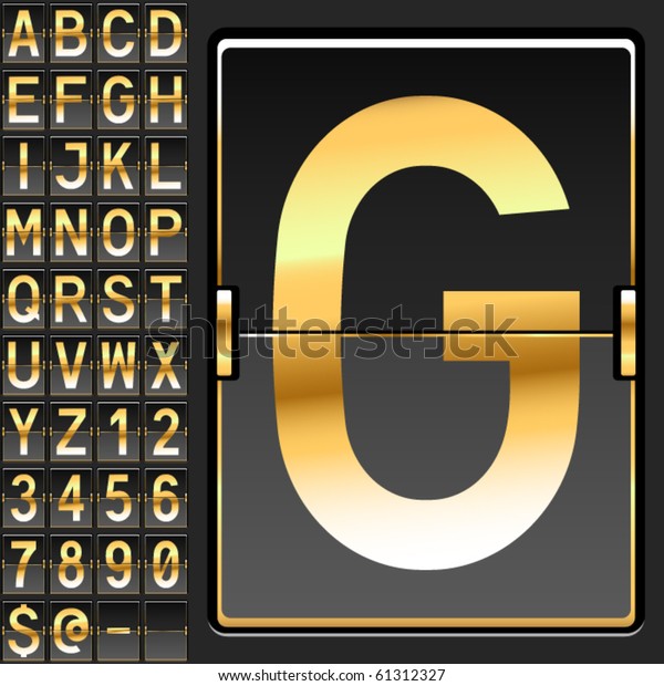 Set Characters On Mechanical Flipping Table Stock Vector (Royalty Free ...