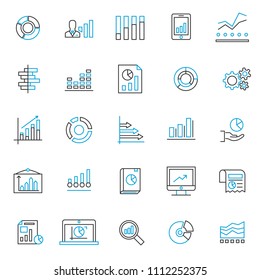 Set Chart Graph Icon Modern Style Stock Vector (Royalty Free) 1112252375