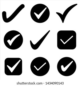 Simple Check Mark Icon Sign Design Stock Vector (Royalty Free) 1619474074