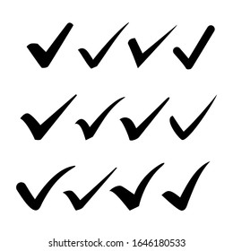 Set Check Mark Icon Vectortick Icon Stock Vector (Royalty Free ...