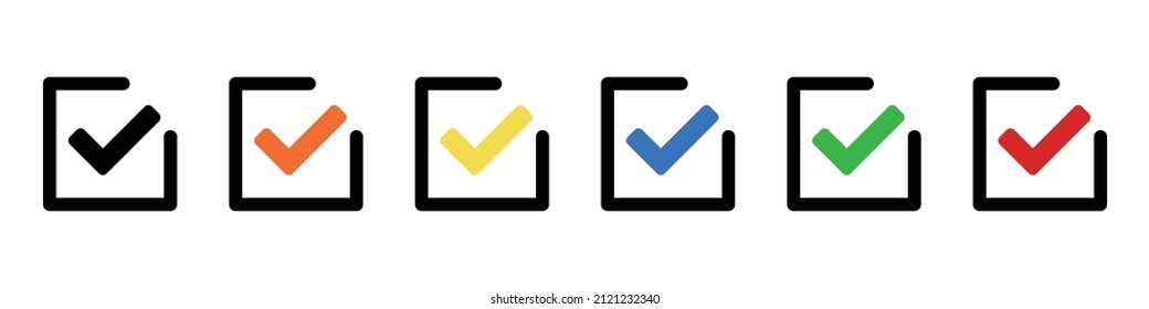 Set Checkbox Icons Survey Finalization Vectors Stock Vector (Royalty ...