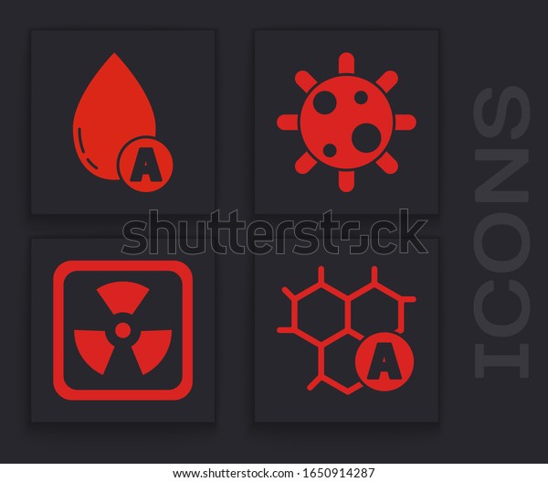 Set Chemical Formula Water Drop Bacteria Stock Vector (Royalty Free ...