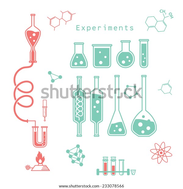 Set Chemistry Subjects Experiments Stock Vector (Royalty Free ...