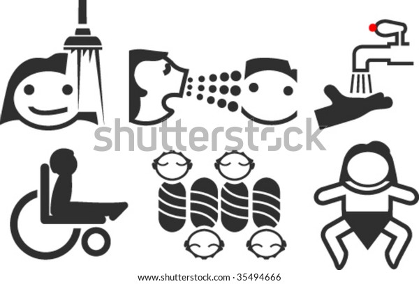 Set Children Pictogram Stock Vector (Royalty Free) 35494666 | Shutterstock