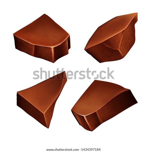 Set Chocolate Chips Decorating Desserts Vector Stock Vector (Royalty ...