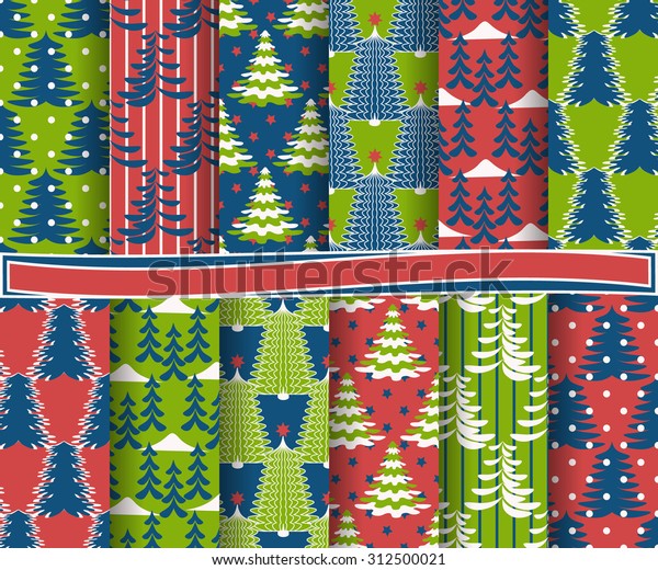 Set Christmas Abstract Vector Paper Christmas Stock Vector (Royalty ...