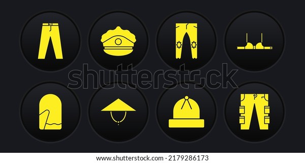 Set Christmas Mitten Bra Asian Conical Stock Vector (Royalty Free ...