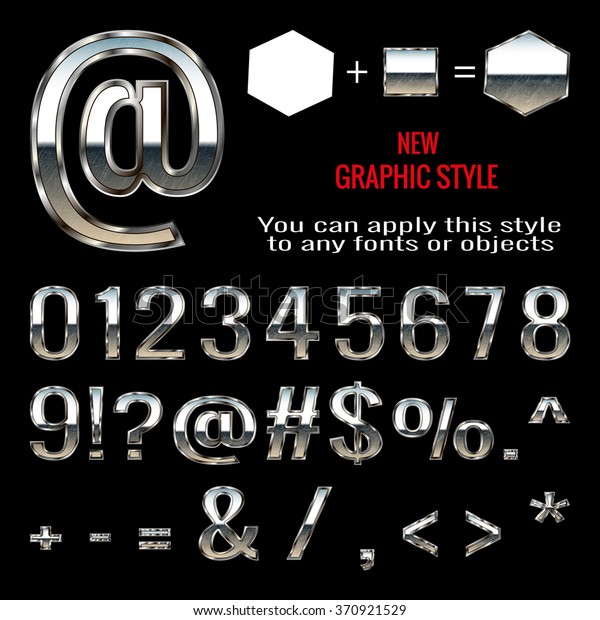 Set Chrome Letters Chrome Graphic Style Stock Vector (Royalty Free ...