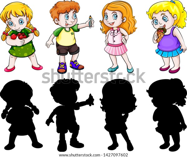 Set Chubby Character Illustration Stock Vector (Royalty Free ...