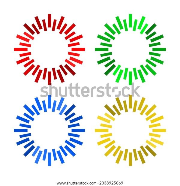 Set Circle Color Palette Sun Vector Stock Vector (Royalty Free ...
